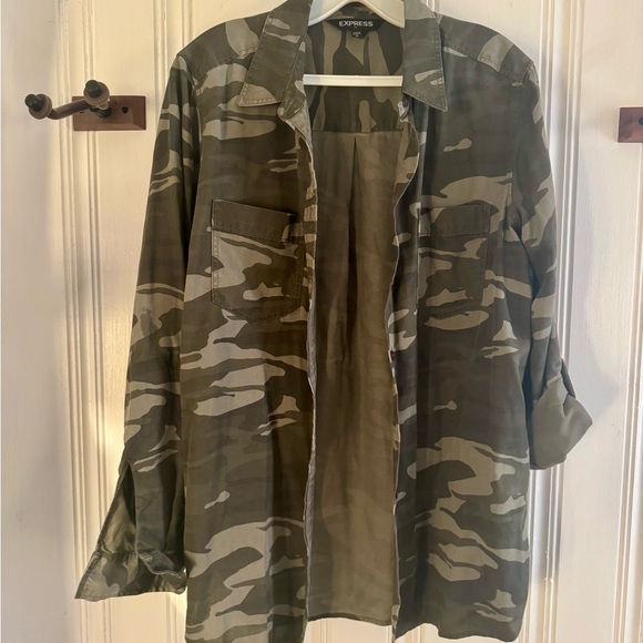 Express | Jackets & Coats | Express Womens Green Camo Utility ...